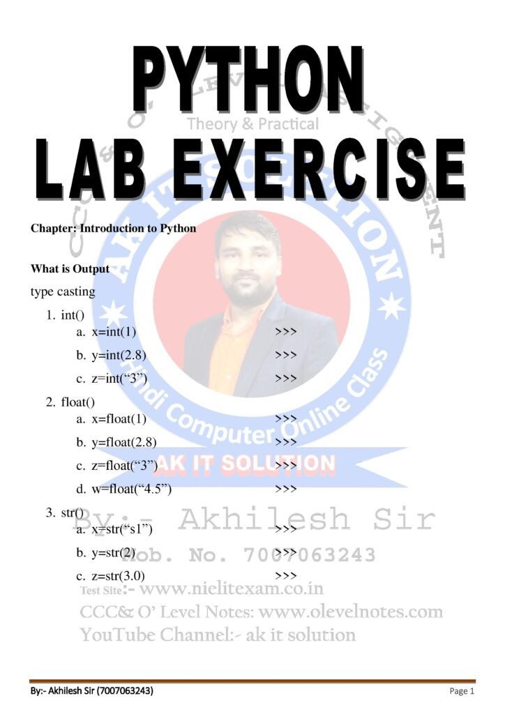 Assignment Page 1 – O Level Notes